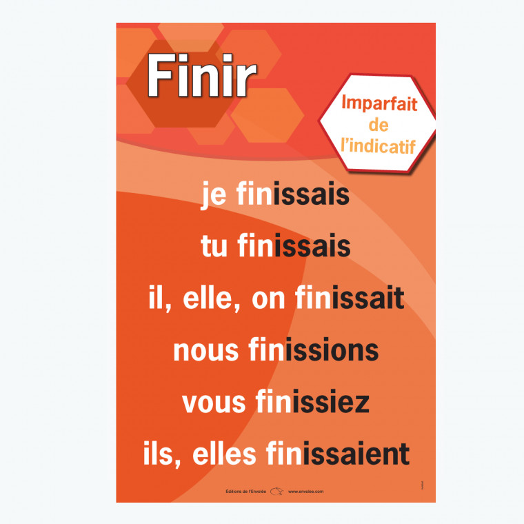 Éditions de l'Envolée - Affiches des verbes - Aimer (Imparfait de l'ind.)